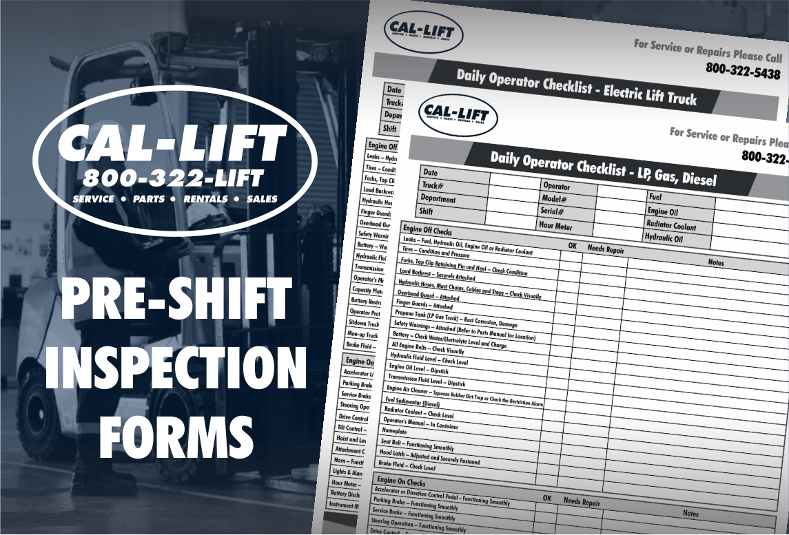 Daily Forklift Inspection Forms | Cal-Lift Inc.